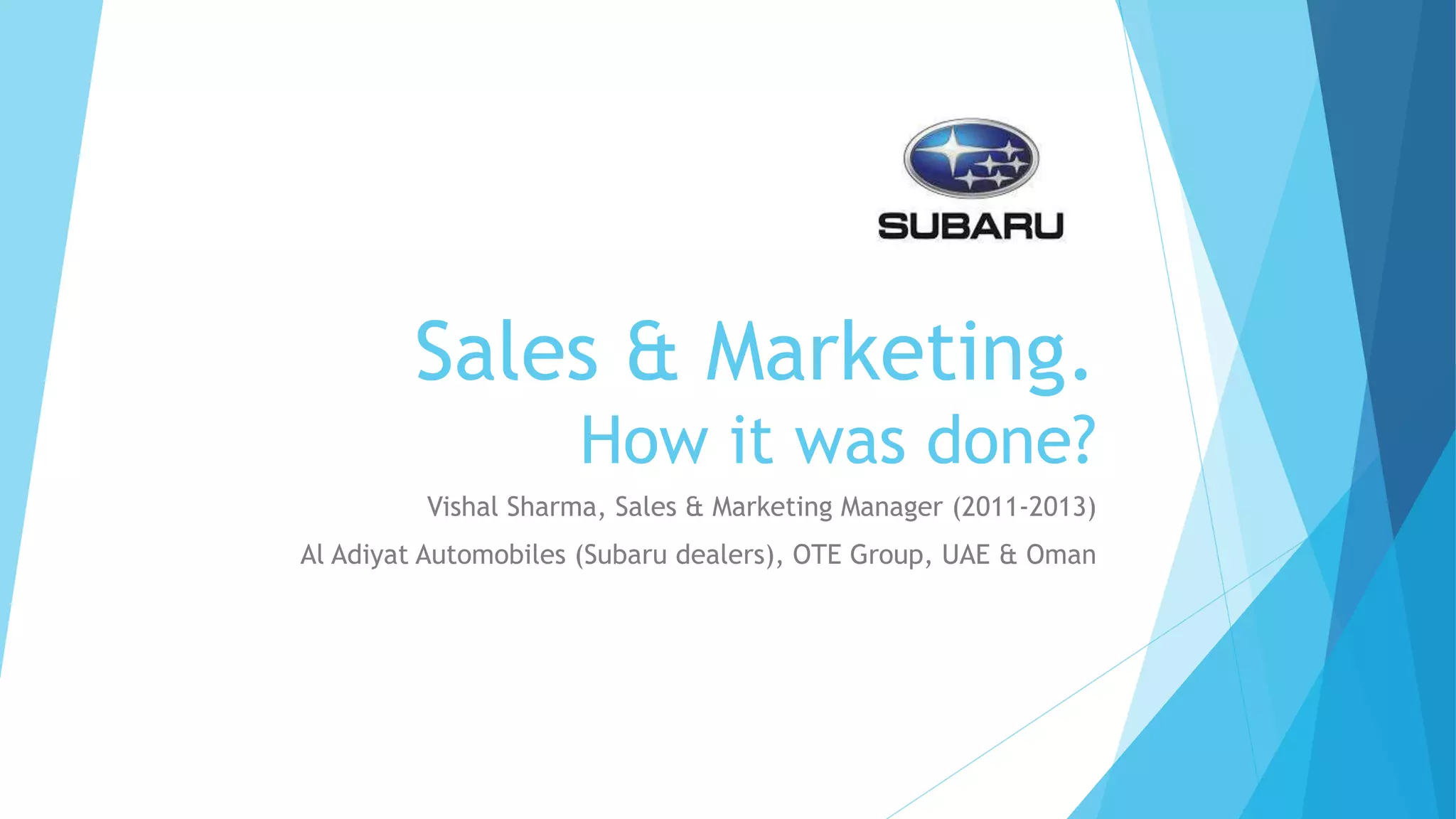 Marketing challenge subaru | PPTX