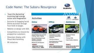 Marketing challenge subaru | PPTX