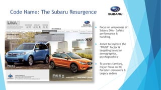Marketing challenge subaru | PPT