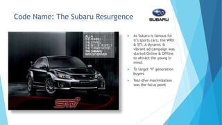 Marketing challenge subaru | PPT