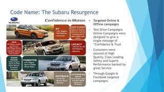 Marketing challenge subaru | PPTX
