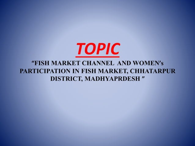 FISH MARKETING CHANNELS | PPT