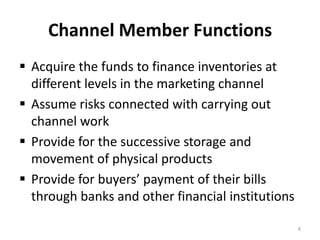 Marketing channels and value networks | PPTX