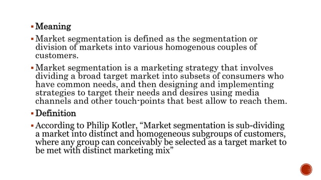 Marketing Environment and market segmentation | PPT