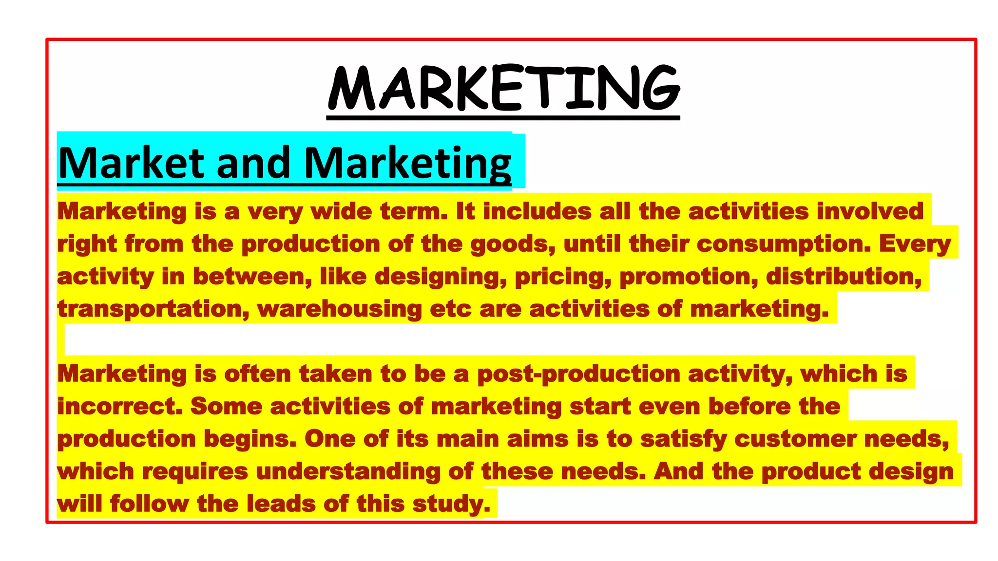 Marketing class XI CBSE | PPTX