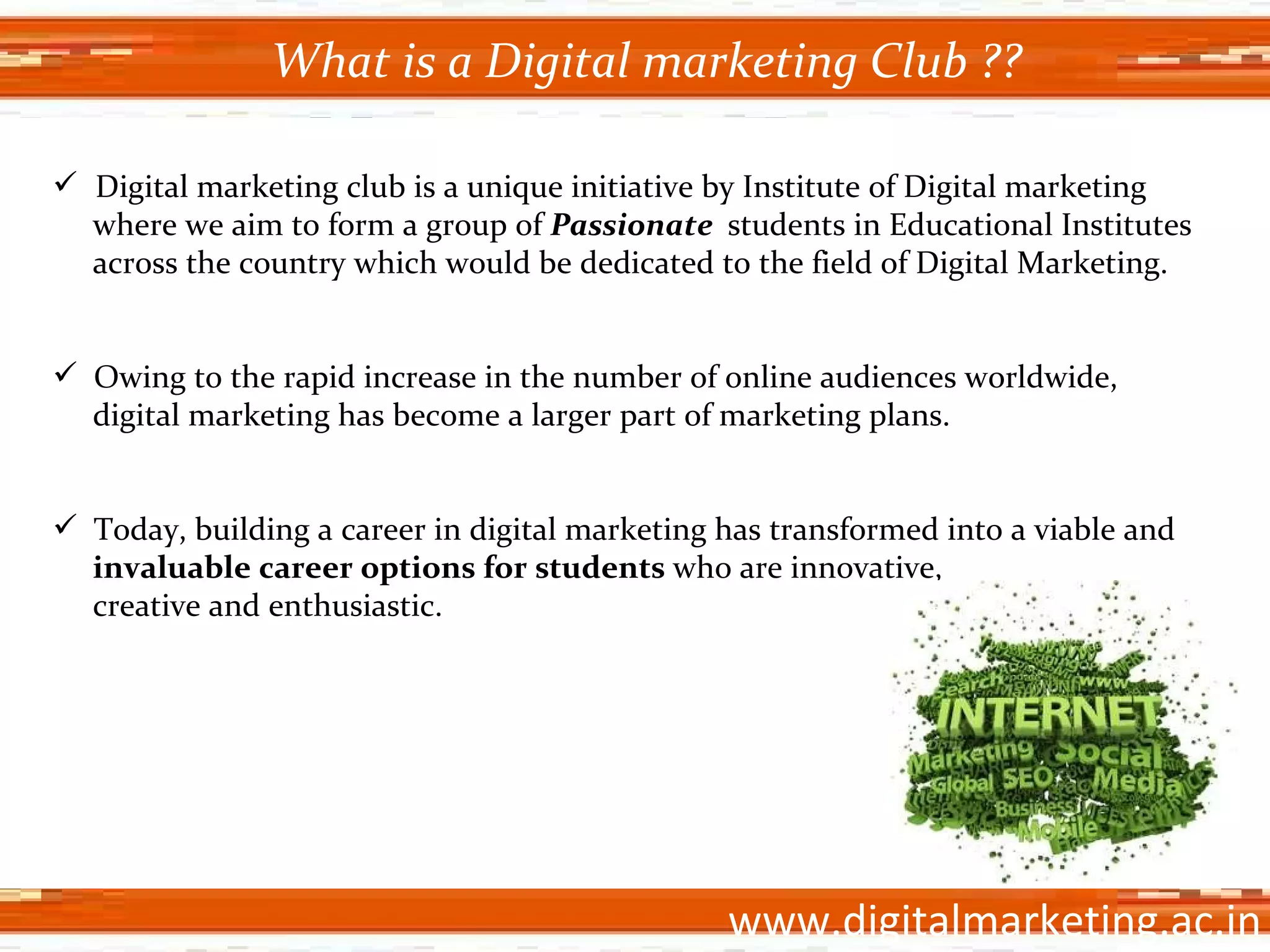 Digital Marketing club | PPT