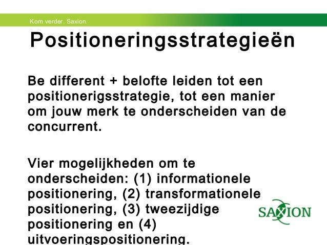 Marketingcommunicatie 04 20150921 positionering propositie doelstelli…
