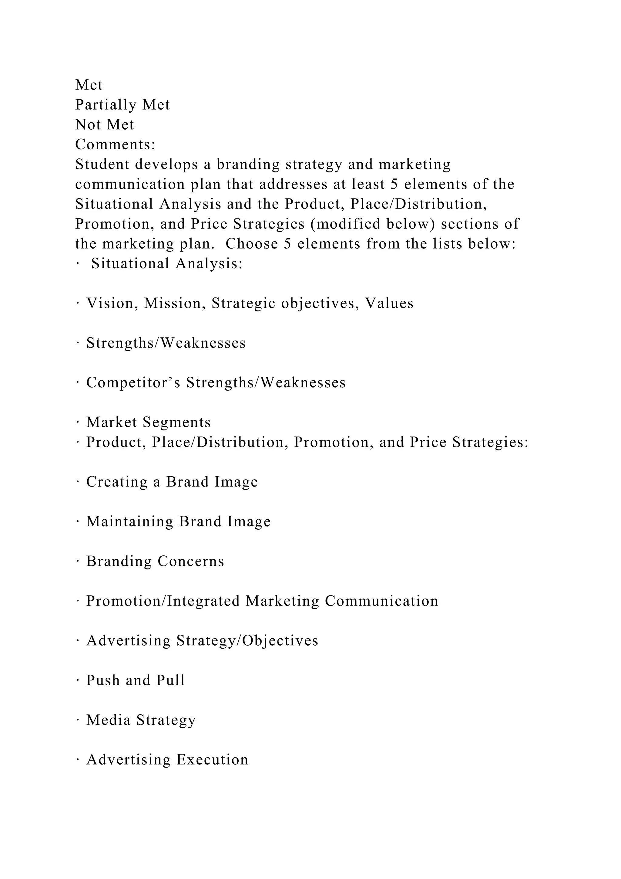 Marketing Communication and Brand Strategy Grading GuideMKT.docx