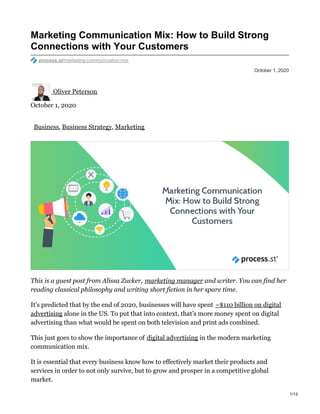 Marketing Communication Mix: How to Build Strong Connections with Your ...
