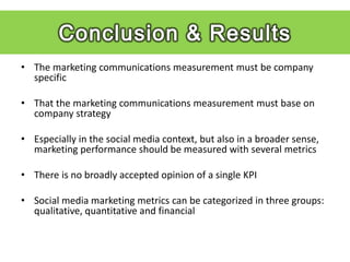 Marketing communications measurement | PPT