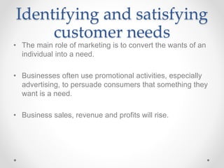 Marketing, competition and the customer | PPTX