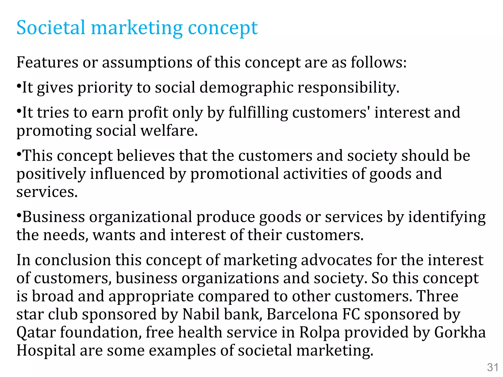 Marketing concepts | PPT