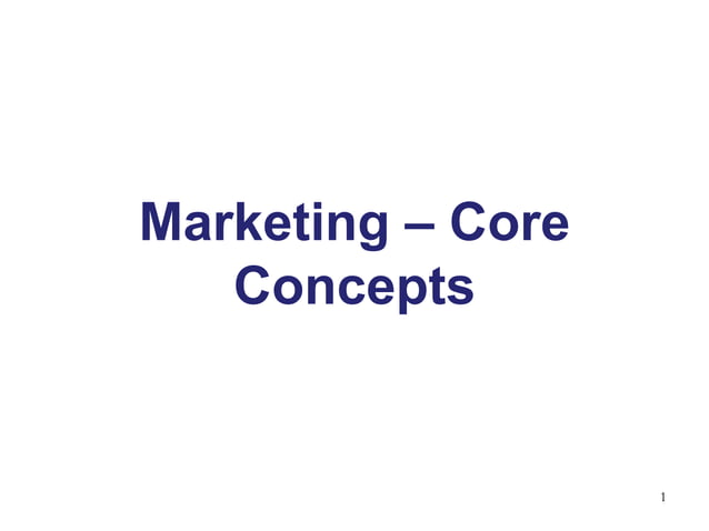 Marketing – core concepts | PPT