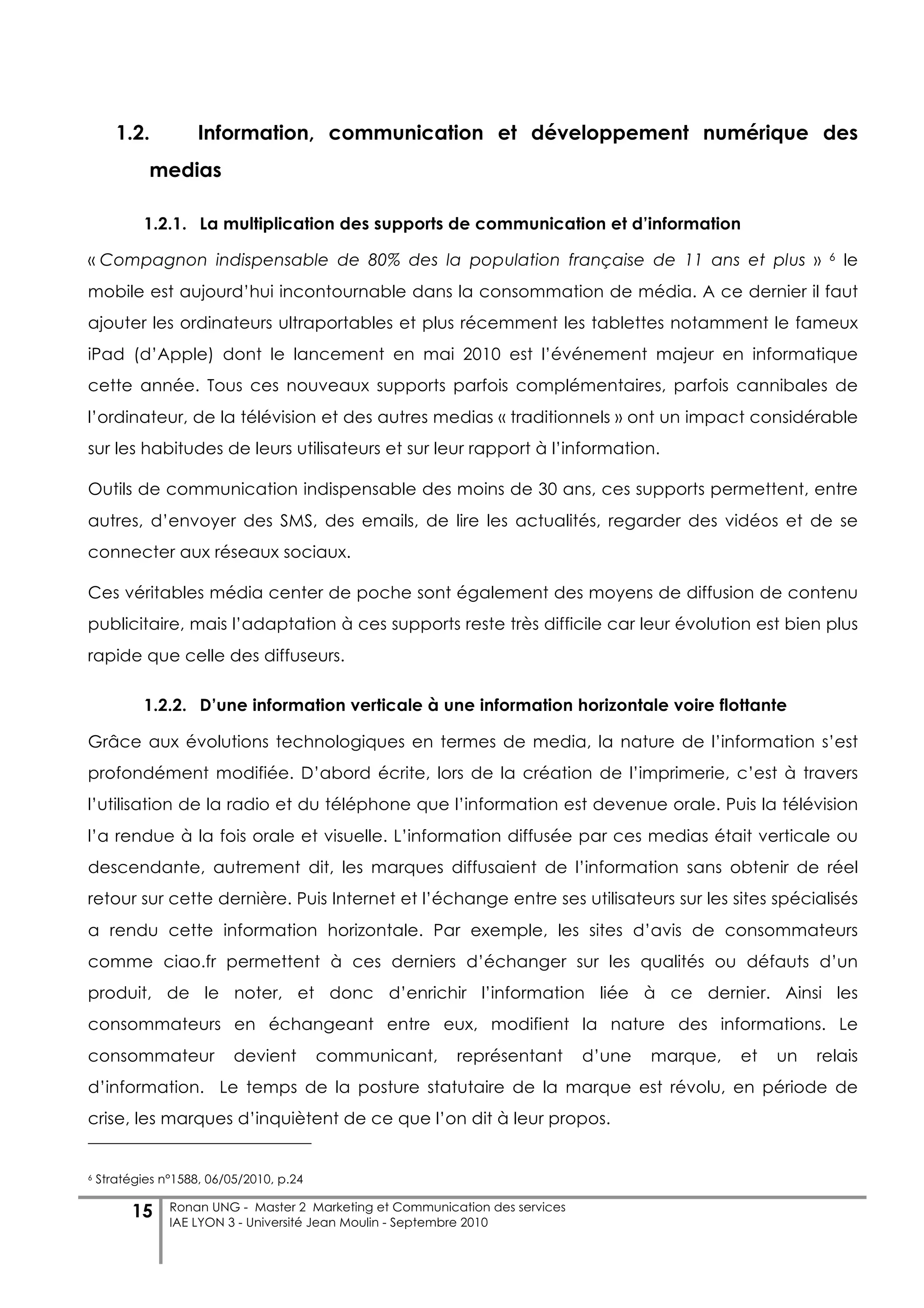 Marketing d'influence et planning strategique