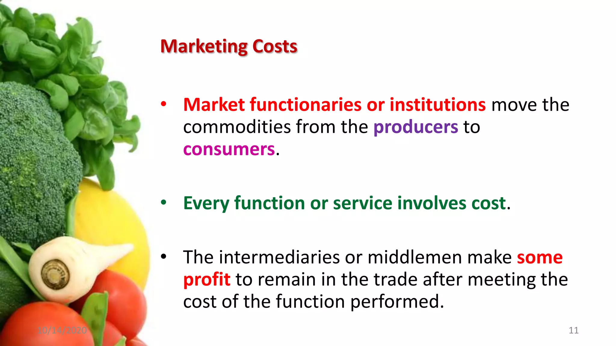 Marketing efficiency, Market margin and Marketing cost | PPTX