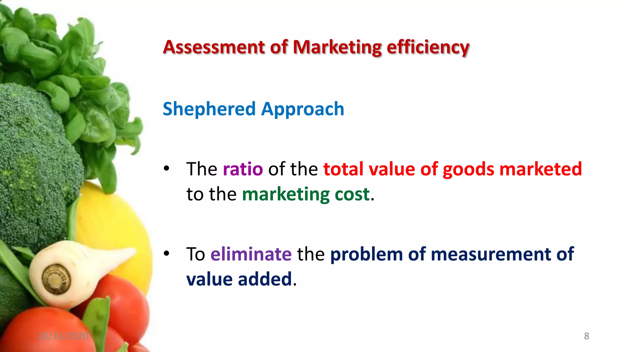 Marketing efficiency, Market margin and Marketing cost | PPTX