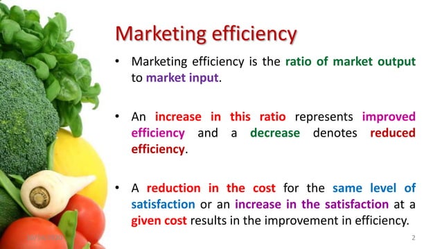 Marketing efficiency, Market margin and Marketing cost | PPTX