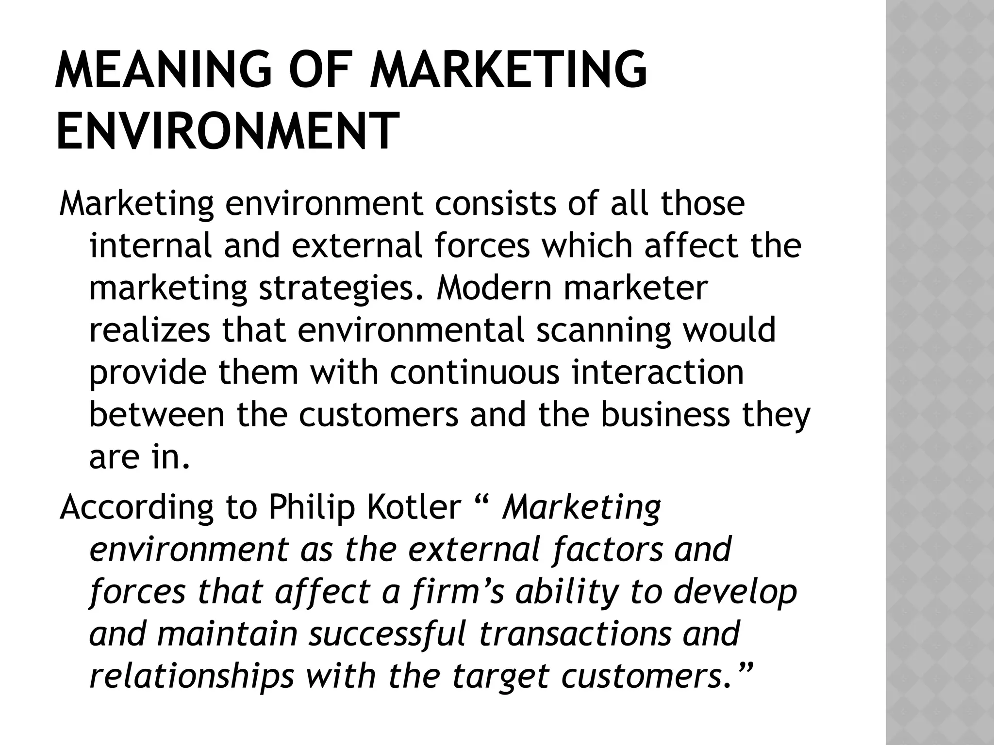 Marketing environment notes for graduates.ppt