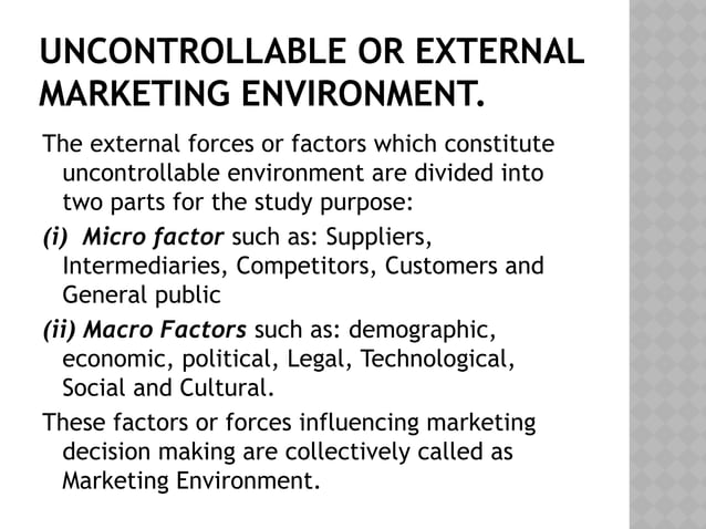 Marketing environment notes for graduates.ppt