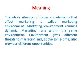 Marketing environment | PPTX