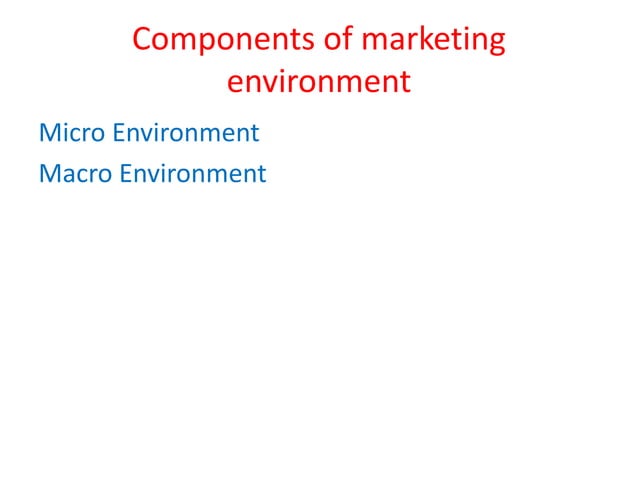 Marketing environment | PPT