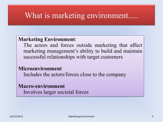 Marketing environment(2) | PPTX