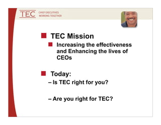 What is TEC? CEO Organization | PDF
