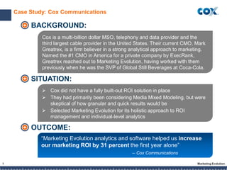 Marketing Evolution | Cox Communications Case Study | PPT