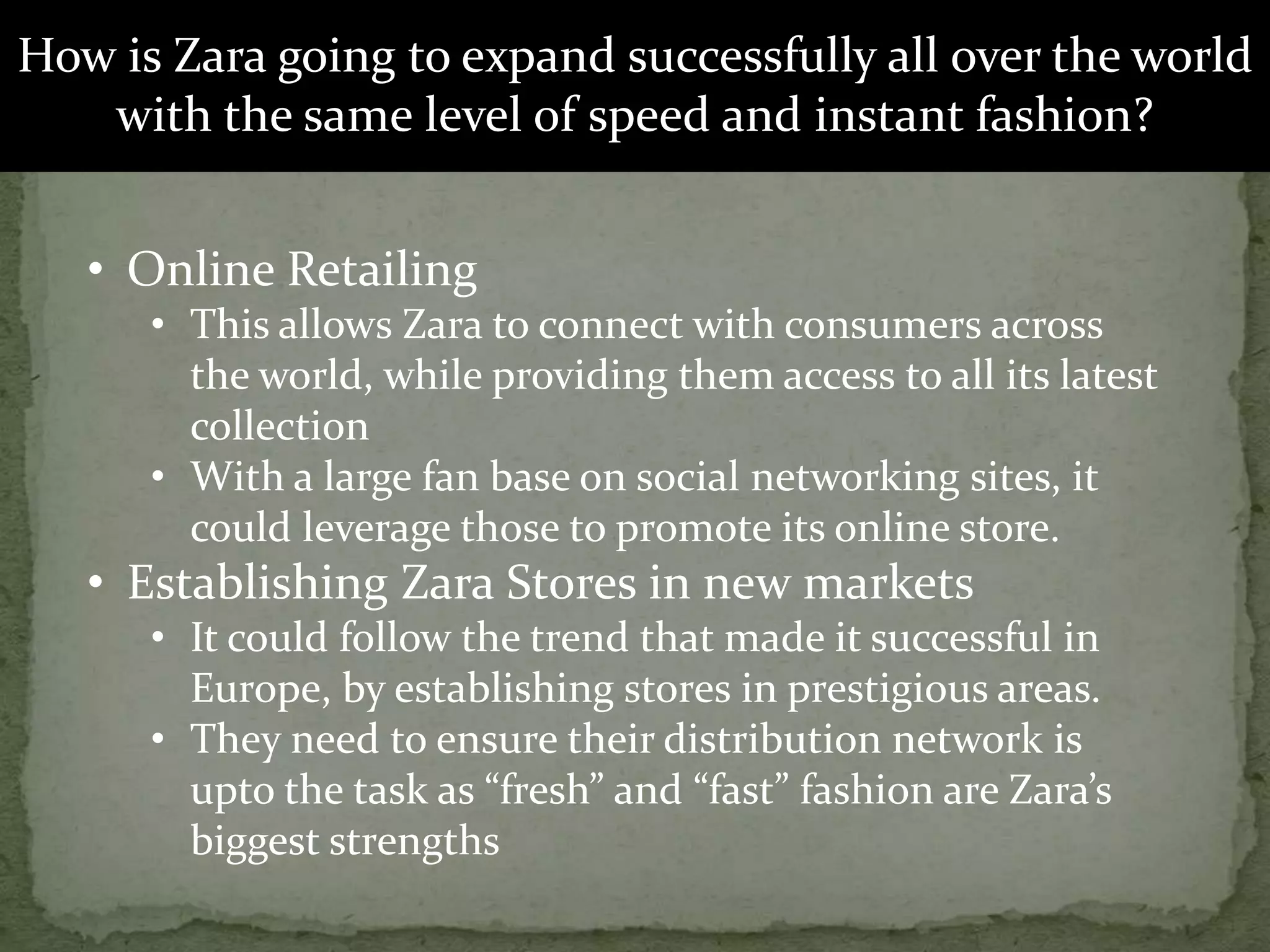 Marketing excellence zara | PPTX