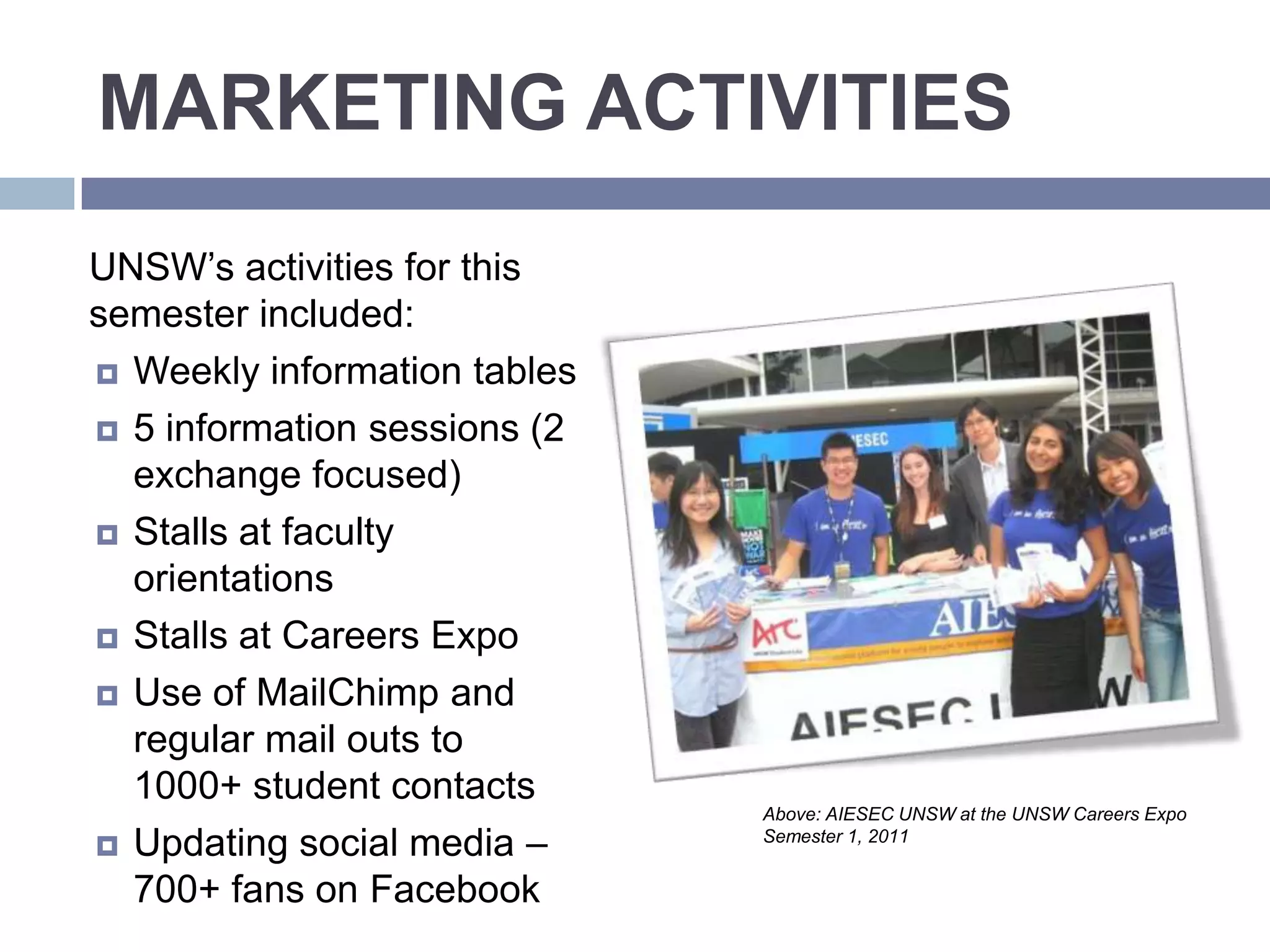 AIESEC UNSW Marketing Excellence Award | PPTX | Business Expos ...