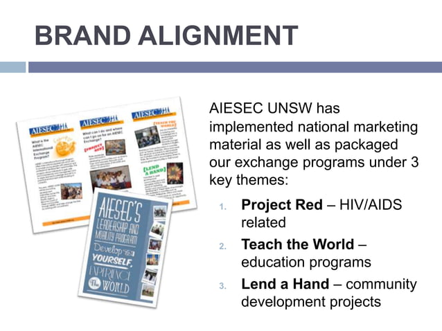 AIESEC UNSW Marketing Excellence Award | PPTX | Business Expos ...