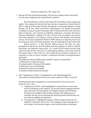 Marketing excellence: GE | PDF