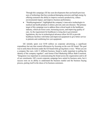 Marketing excellence: GE | PDF