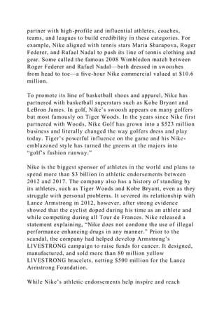 Marketing Excellence NikeNike hit the ground running in 1962. .docx