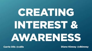 Marketing for Nerds with Diane Kinney and Carrie DIls | PPTX