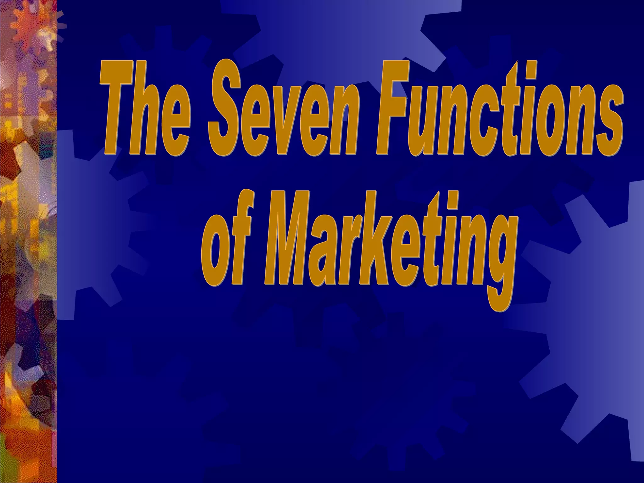Marketing functions | PPT