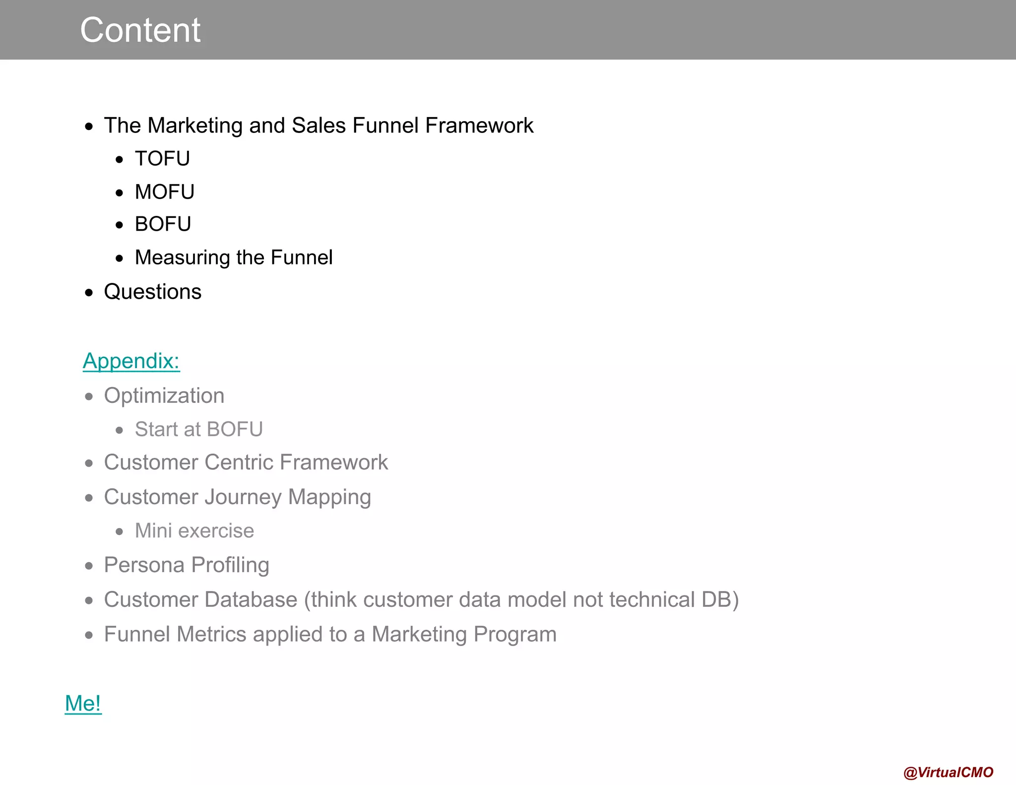 Marketing Funnel, Customer Journey & Persona Mapping by VirtualCMO Feb ...