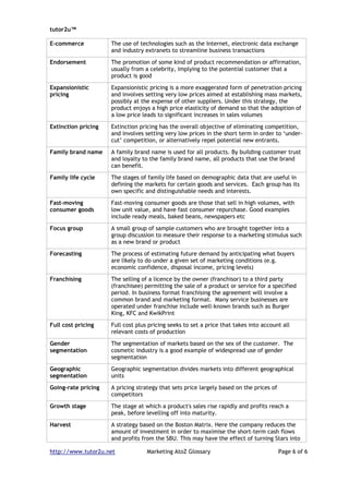 Marketing Glossary | PDF