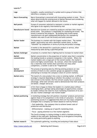 Marketing Glossary | PDF