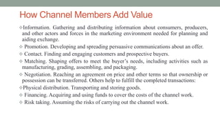 Marketing channels and delivering customer value | PPTX