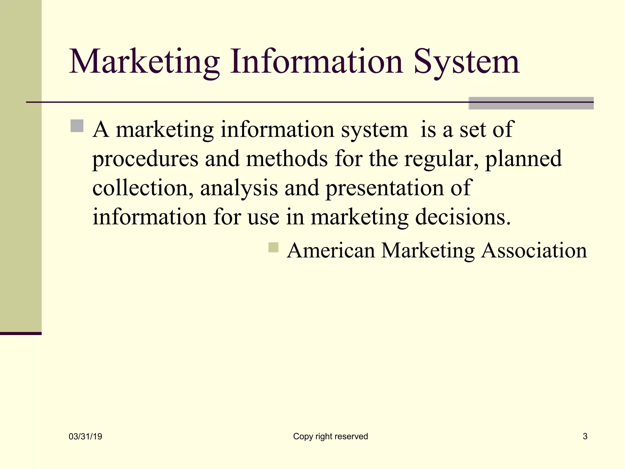Marketing information system | PPT