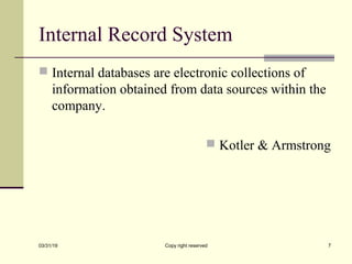 Marketing information system | PPT