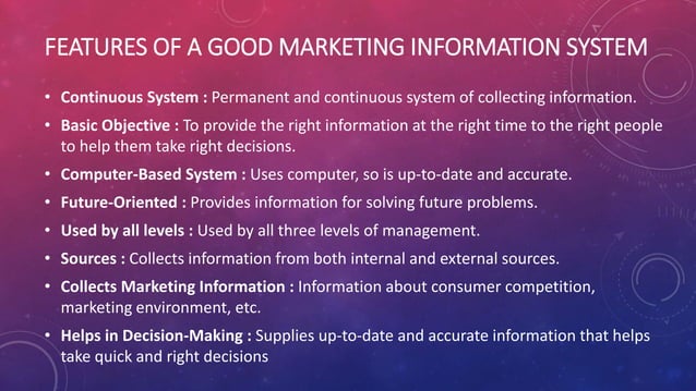 Marketing information system | PPT