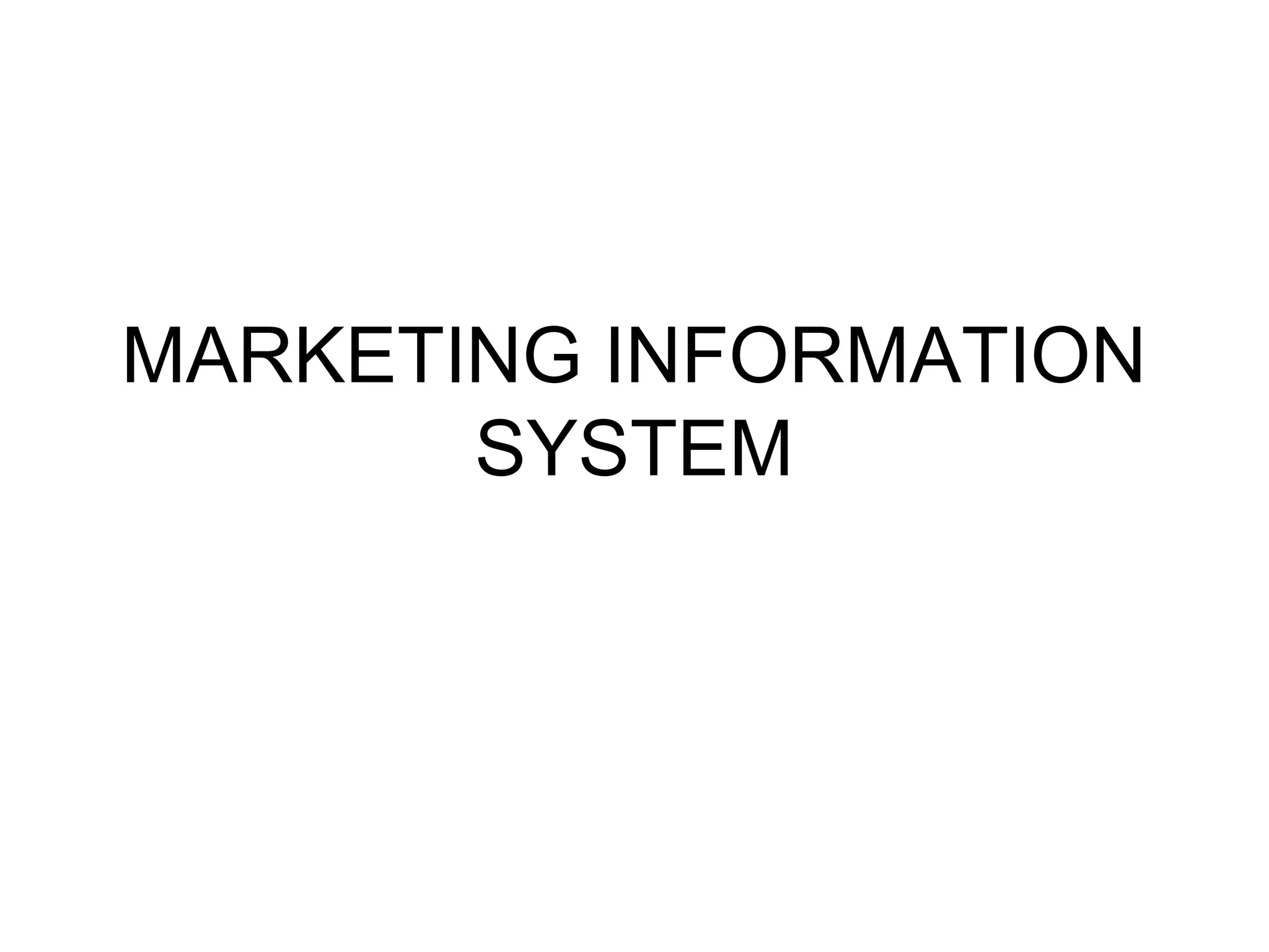 Marketing information system | PPT