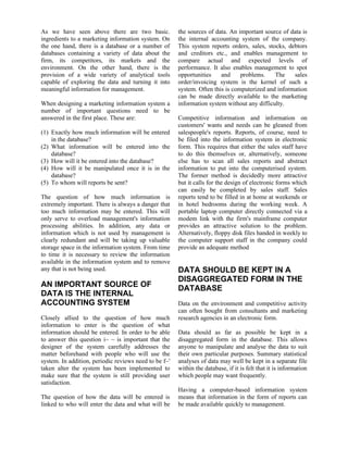 Marketing information systems | DOC