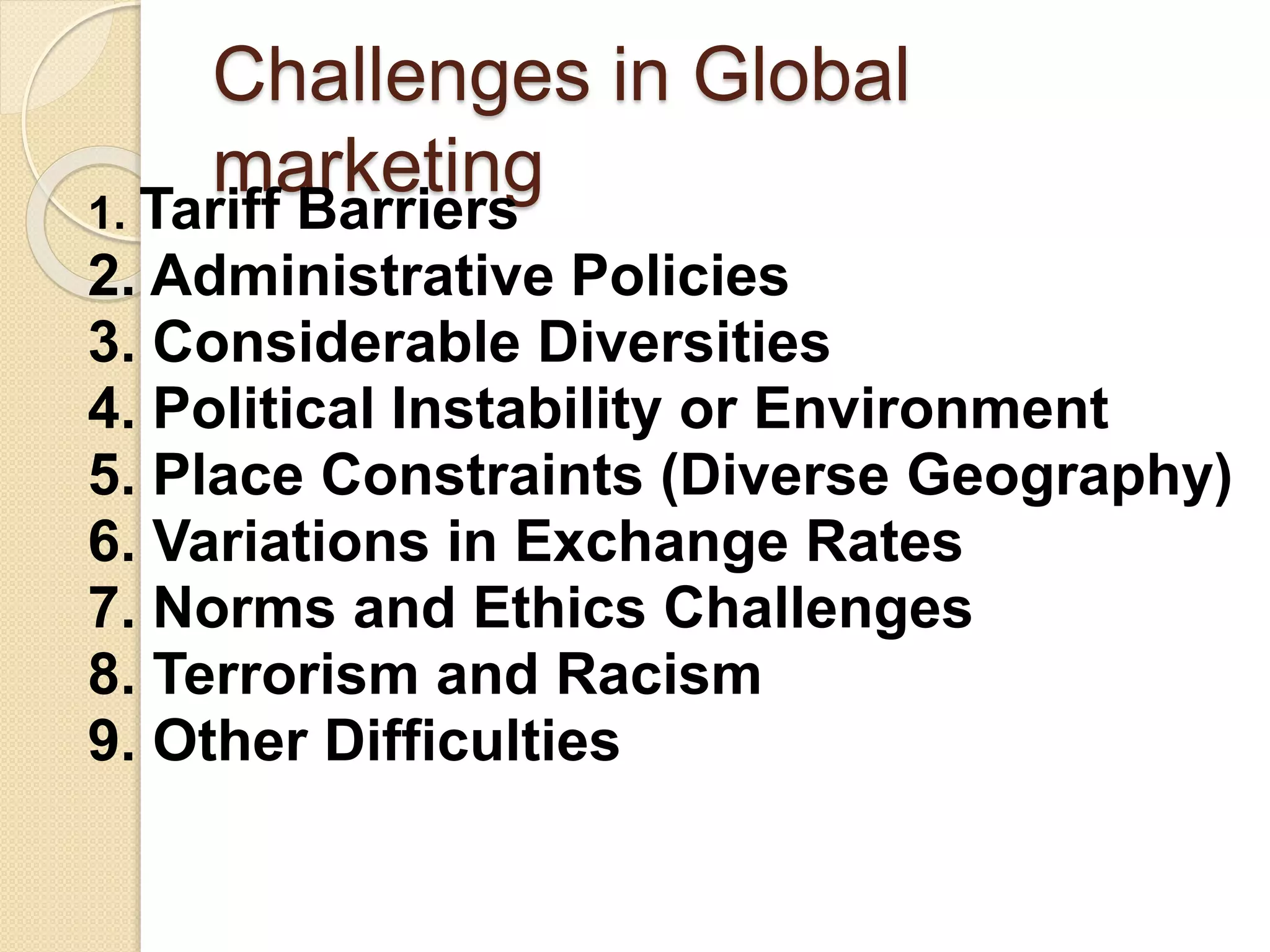 Marketing in global environment - Basics | PPTX