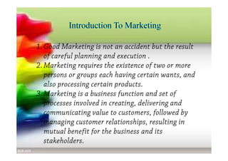 Marketing introduction ppt | PDF