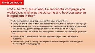 Marketing Job Interview Questions and Answers Part 1 | PPTX
