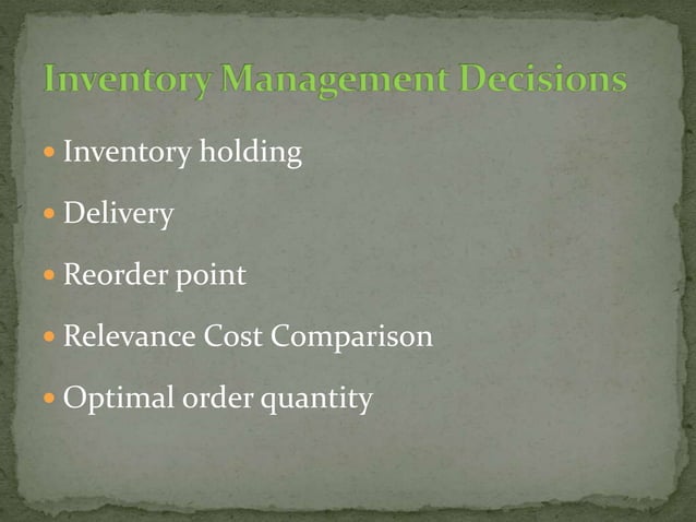Marketing logistics decisions | PPTX | Logistics | Business