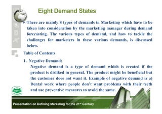 Marketing management - Defining Marketing for the 21st Century | PPT